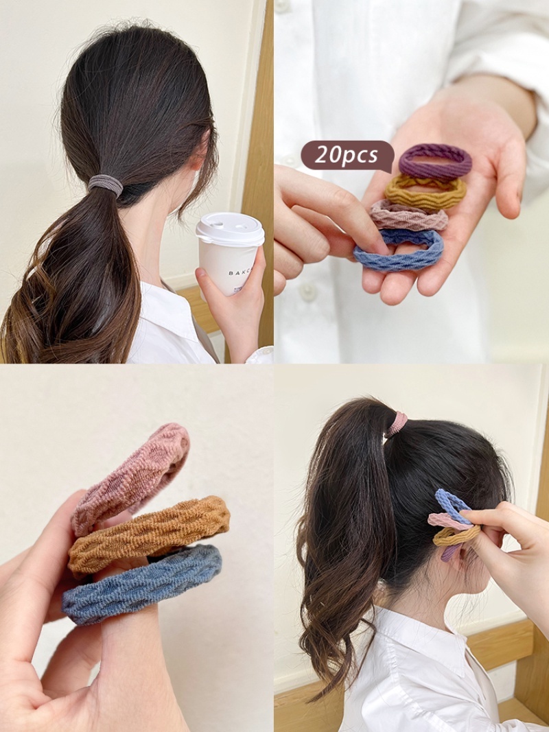20pcs Hair Accessorie Elastic Hair Bands Girls Hair Ropes Korean ...