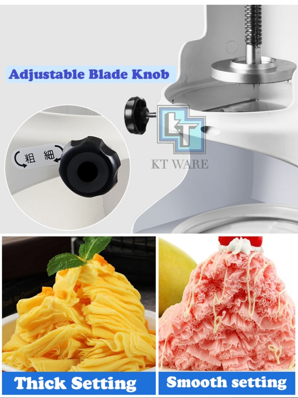 KT WARE SNOW ICE SHAVER MACHINE BINGSU MACHINE MESIN ABC MACHINE CENDOL ...