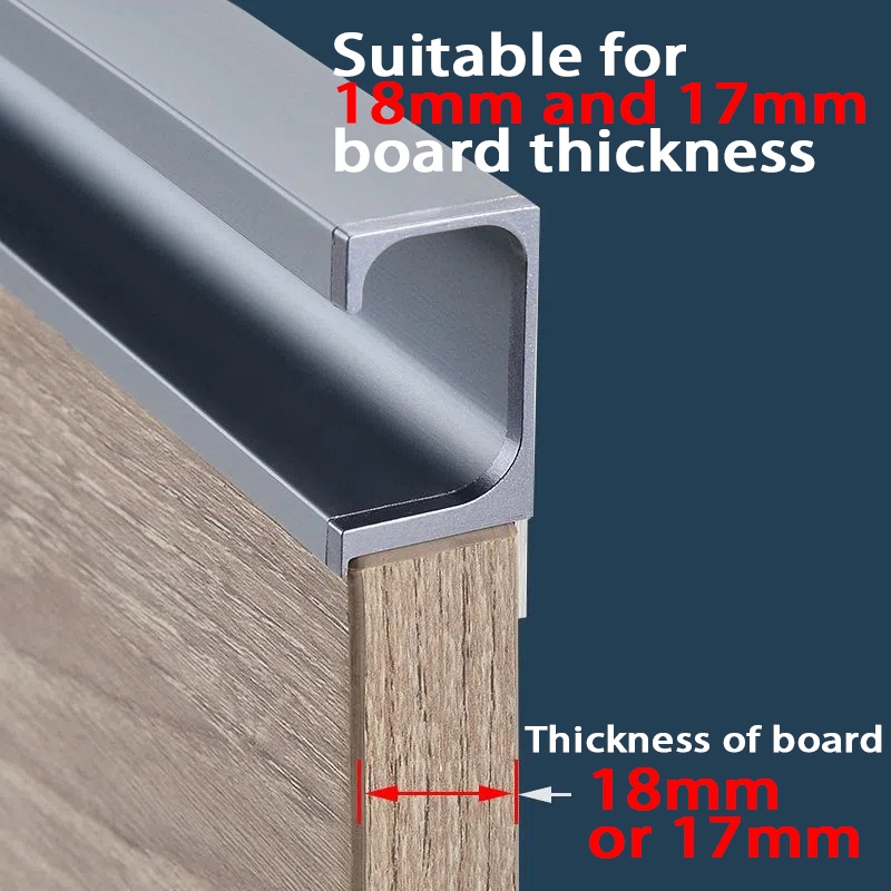1PCS 600mm 700mm 800mm Long Aluminum alloy Hidden Kitchen Cabinet ...