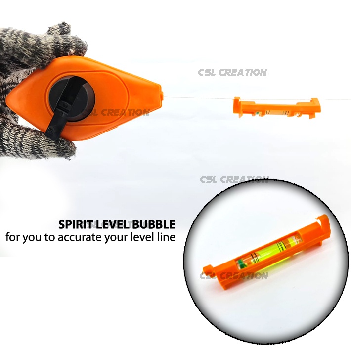 FINDER CHALK LINE REEL SET CHALK LINE MARKER 15M CHALK LINE STRING ...