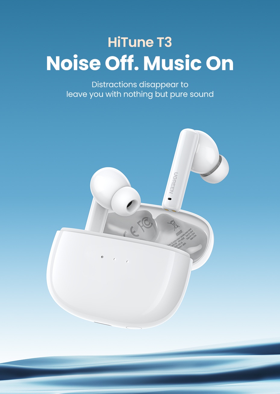 UGREEN HiTune T3 TWS Wireless Earbuds ANC Bluetooth 5.2 Wireless ...