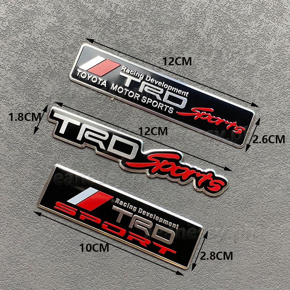 *READY STOCK*3D Car Sticker Metal Front & Rear Sign TRD SPORTS Logo ...