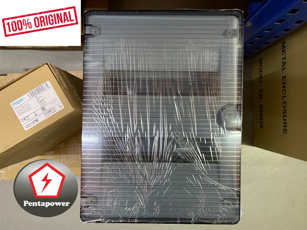 HAGER VS212TM GOLF 2ROW 24MOD INSULATED PVC ENCLOSURE TRANSPARENT DOOR ...