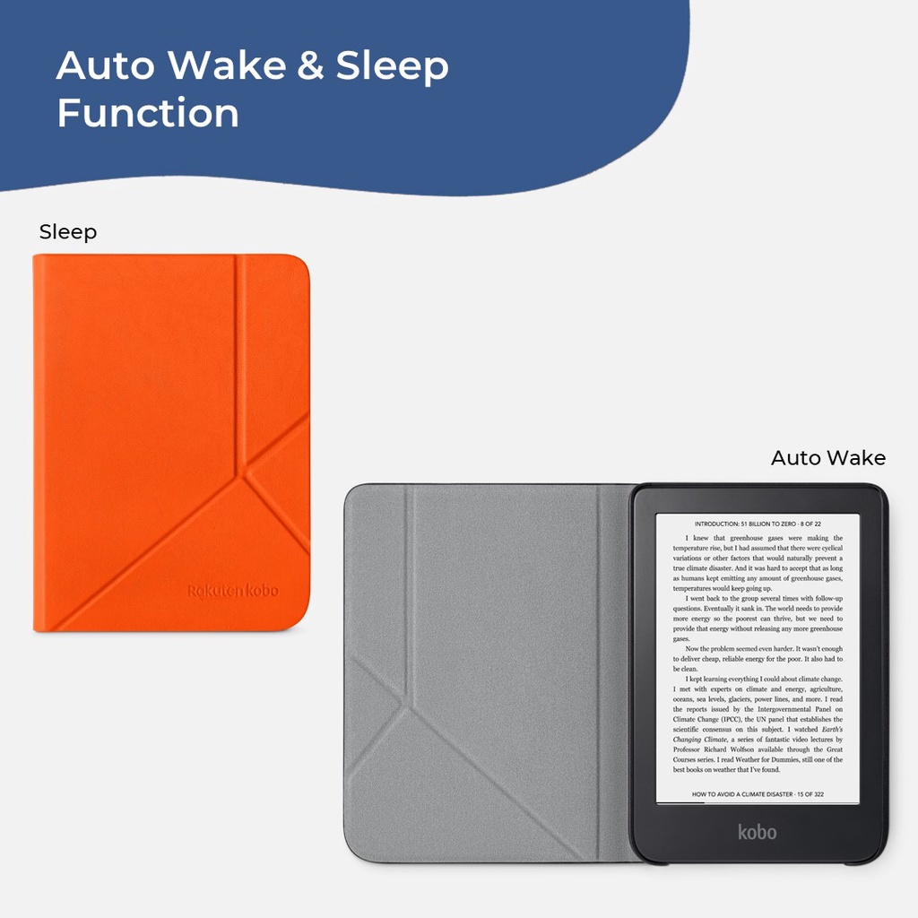 Rakuten Kobo Clara 2E eReader SleepCover Flip Type - Made with Recycled ...