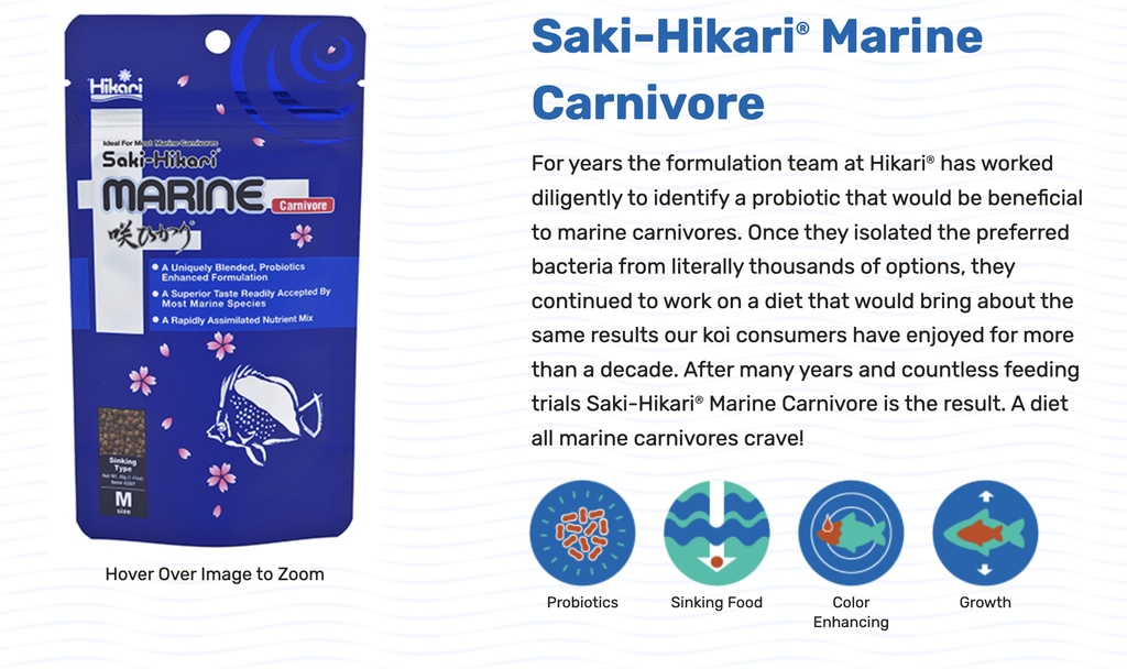 Saki-Hikari Marine Carnivore (40g) Sinking Type M-size For Aquarium ...