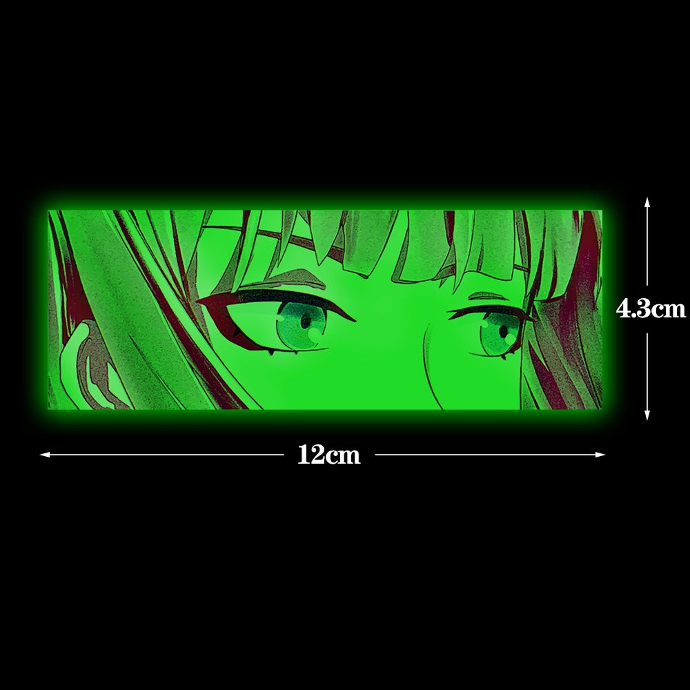 JDM Beauty Warning Reflective Stickers Two-dimensional Eyes Luminous ...