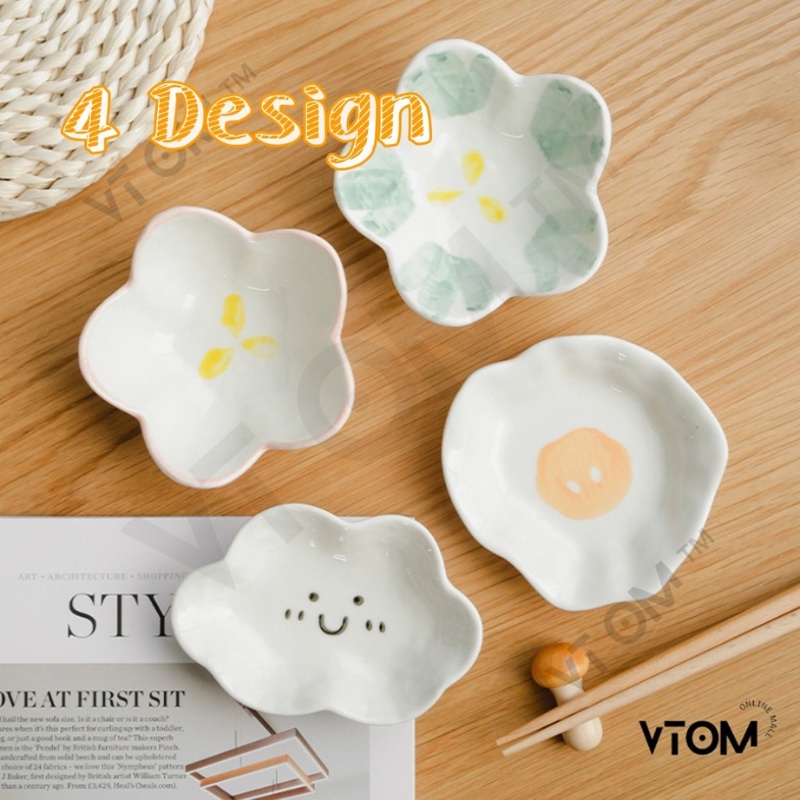 VTOM Ceramic Soy Sauce Plate Small Plate Mini Saucer Dipping Bowl Dish ...