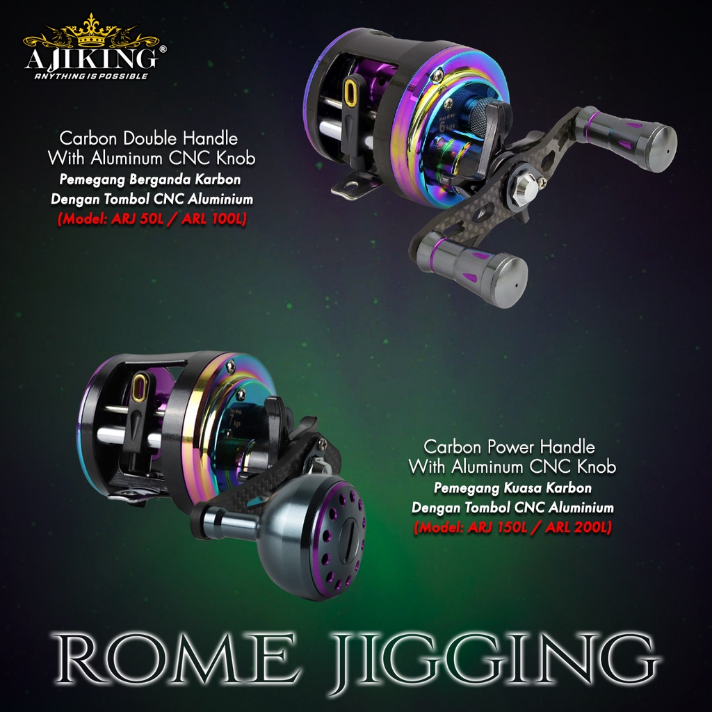 [Surface Minor Defect] 5Kg-7Kg Max Drag Ajiking Rome Jigging Left Hand ...