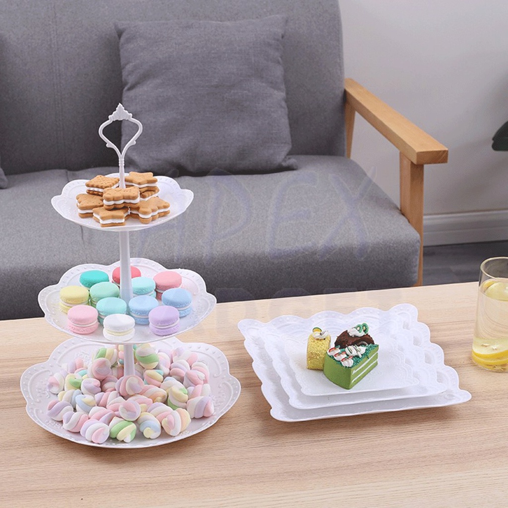 3 Layer Dessert Tray / Detachable Decoration Birthday Tea Plate ...