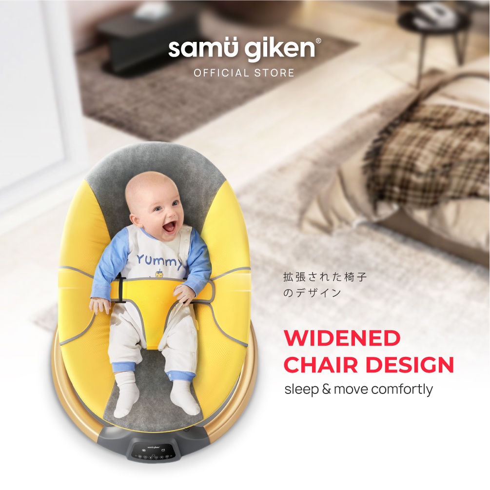 Samu Giken Baby Cradle Swing | Buaian Bayi Automatik, Model: BC8 (Grey ...
