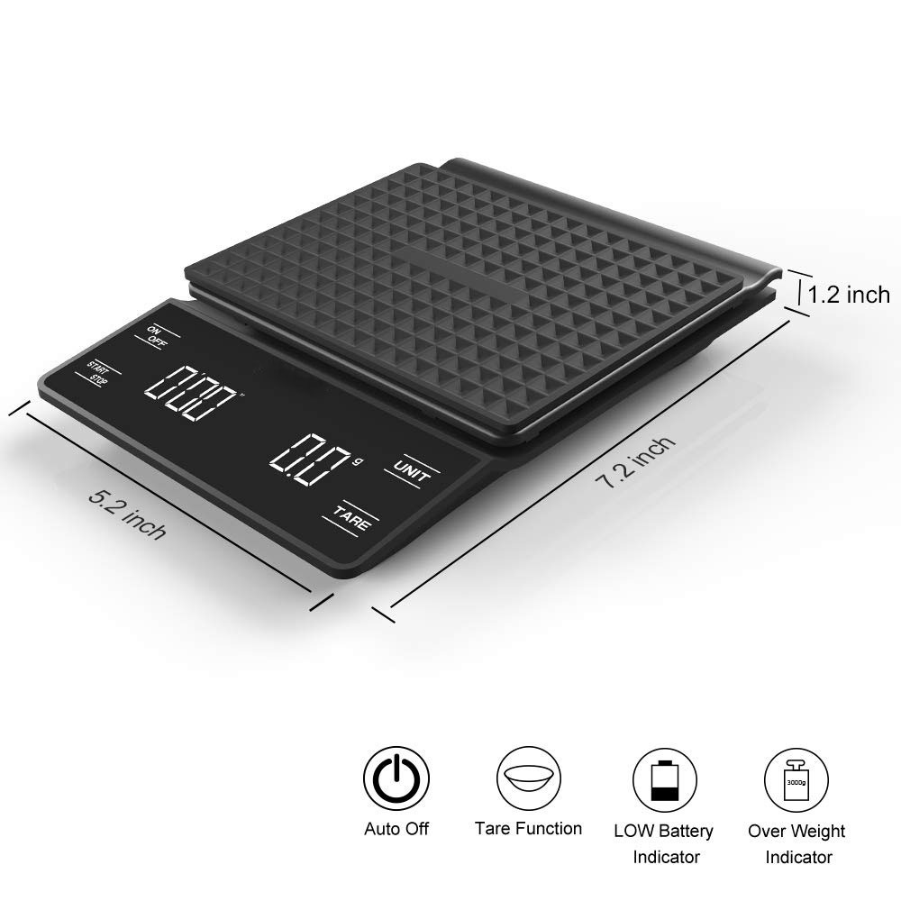 Lcd Display Kitchen Scales Electronic Scale With Timer 3Kg/0.1G High ...
