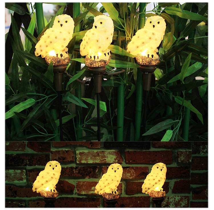 【COD】LED Solar Owl Animal Lights Outdoor Waterproof ,Solar Lights Fairy ...