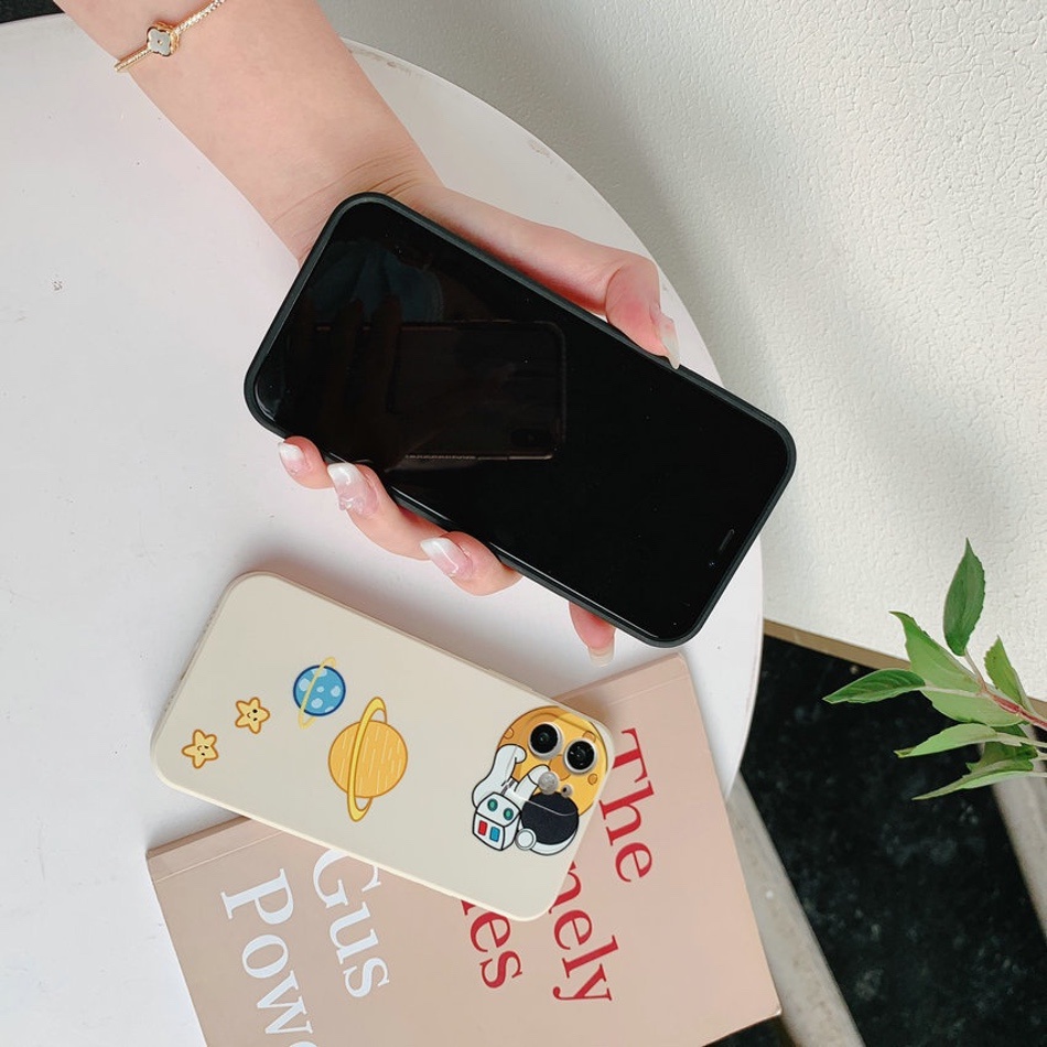 iPhone 11 Astronaut Side Stripe Case Soft Square Edge iPhone 14 Case ...