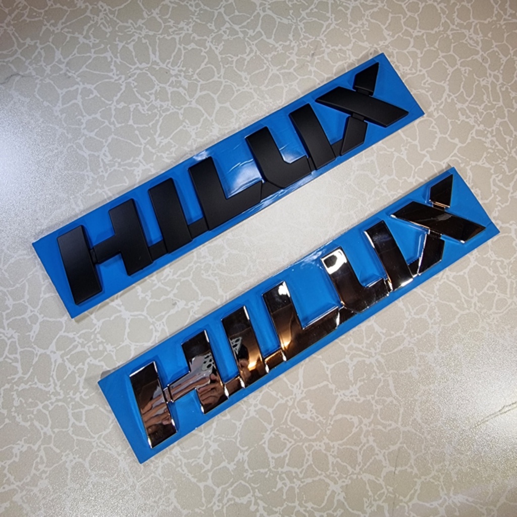 Matte black Crome silver LOGO HILUX Toyota Hilux Abs Chrome Plating ...