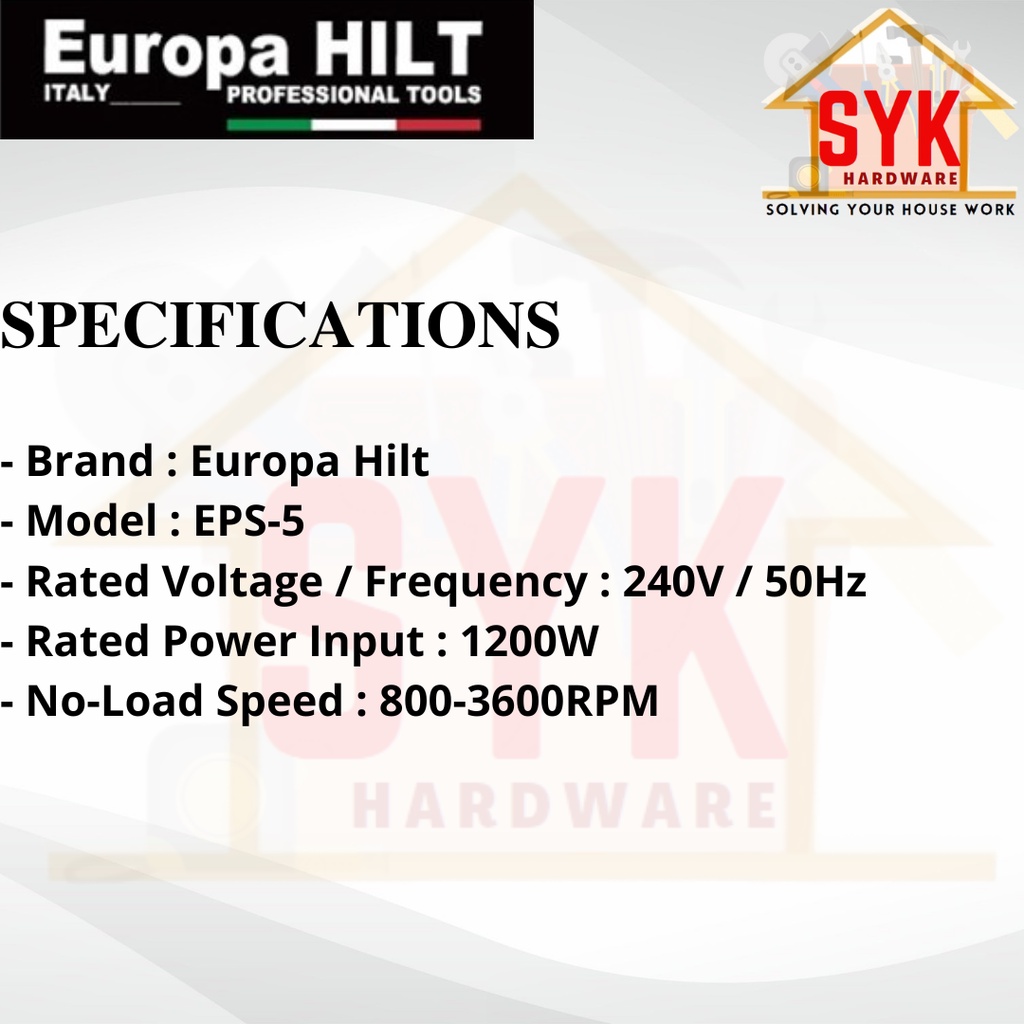 SYK Europa Hilt 7 Inch EPS-5 Rotary Polisher Car Polish Machine ...