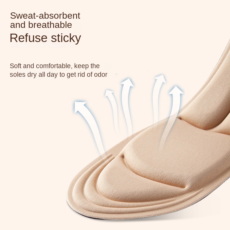 Full 5D Sport Sponge Soft Insole High Heel Shoe Pad Pain Relief Insert ...