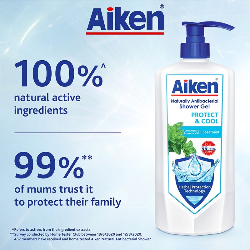Aiken Anti Bacterial Shower Cream 950g Kill 99.99% Germs Body Wash ...