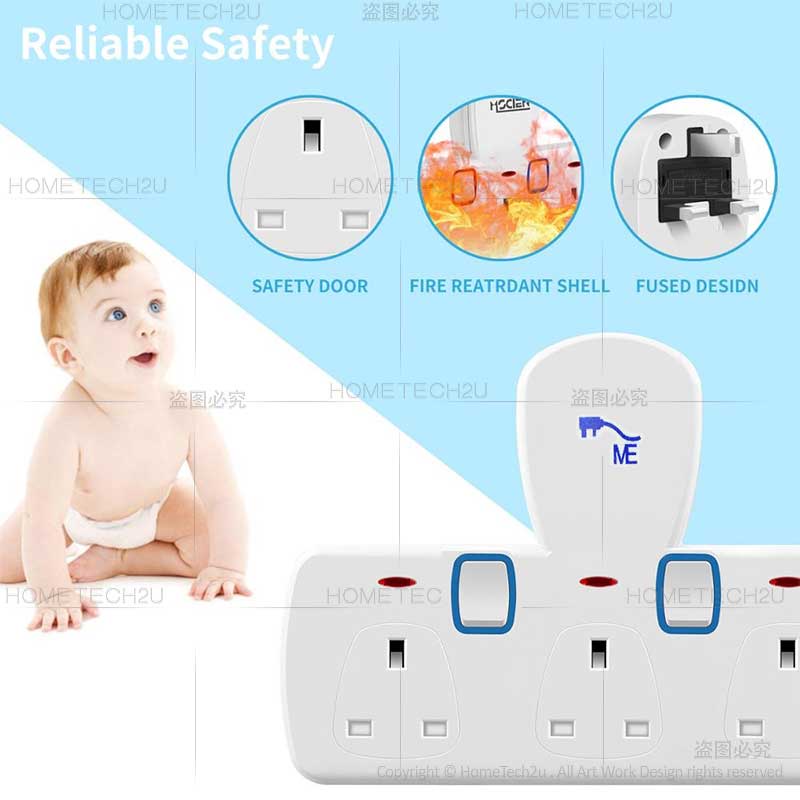 ME Wall Extension Plug Socket T-Adaport Extantion Multiple Wall Socket ...