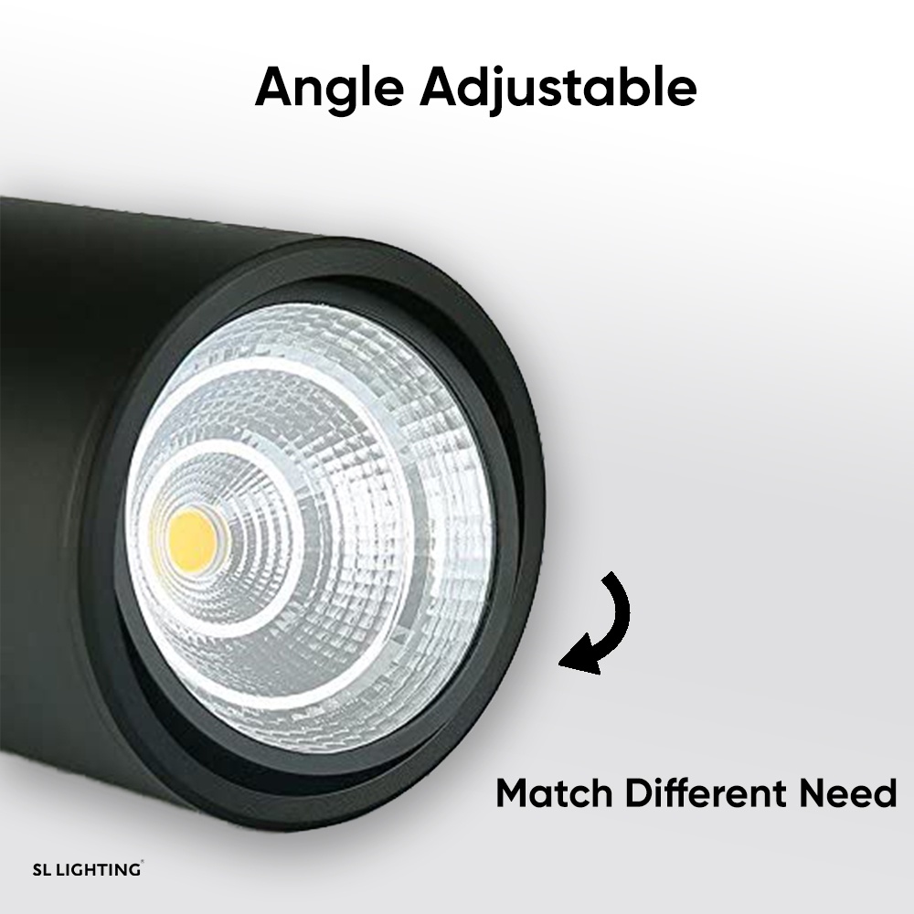 Rotating COB LED Ceiling Light Lampu Siling Batu Surface Mounted ...