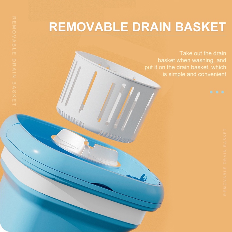 HODEKT Mini Folding Portable Washing Machine With Blue-ray ...