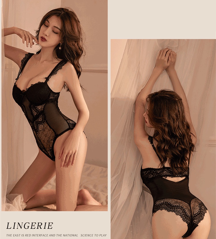 Sexy Lace Deep V Padded Bodysuit Design Teddies Sexy Lingerie Sleepwear MS780 (2 Colours ...
