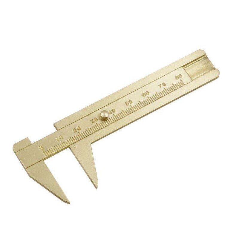 0-80mm Pocket Caliper Metal Single And Double Scale Brass Caliper Mini ...