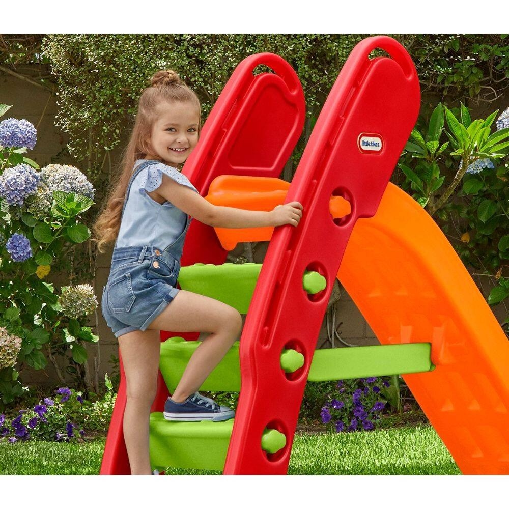 Little Tikes Giant Slide Primary Long Slide Outdoor Play Easy Store ...