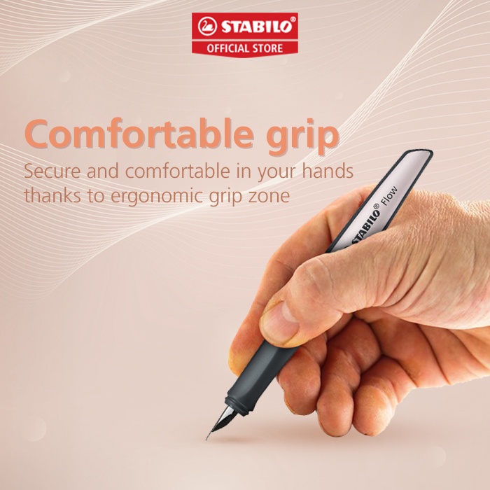 STABILO Flow Pastel Colour Fountain Pen 0.5mm Medium Tip Super ...