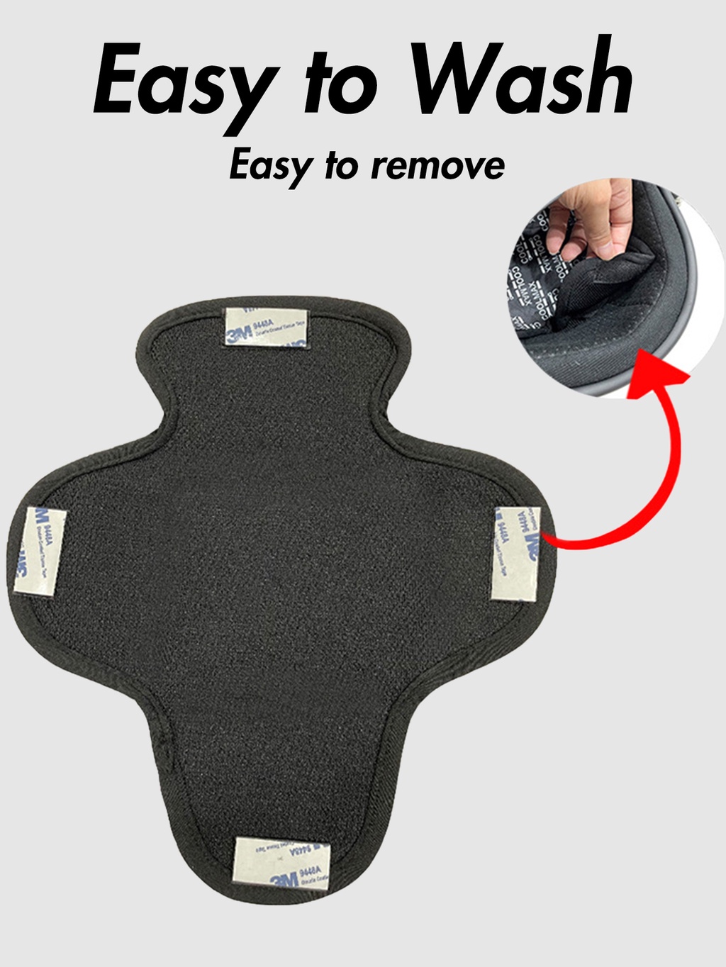 Musion COOLMAX Helmet Liner Pad Moisture Wicking Helmet Inner with 3M ...