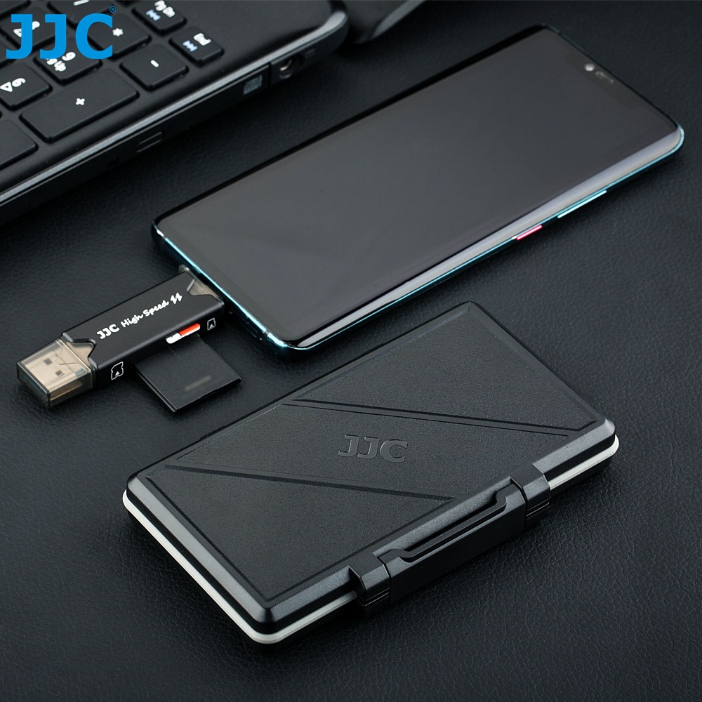 JJC Ultra-slim SD MSD TF Memory Card Case with 3-in-1 Card Reader USB 3 ...