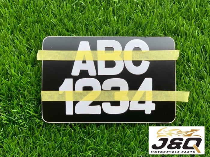 NOMBOR NUMBER NO PLATE DEPAN & STICKER HITAM PETAK (15CM x 10CM ...