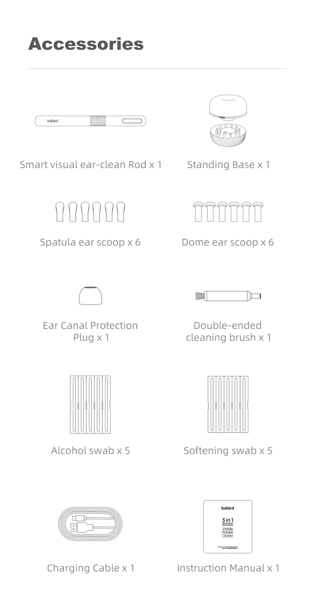 Bebird Note 5 Pro | 10MP | Smart Visual Ear Sticks | 300W HD Endoscope ...