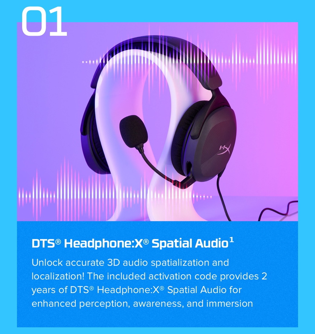 HYPERX CLOUD STINGER 2 CORE DTSX PC GAMING HEADSET (683L9AA) | Shopee Malaysia