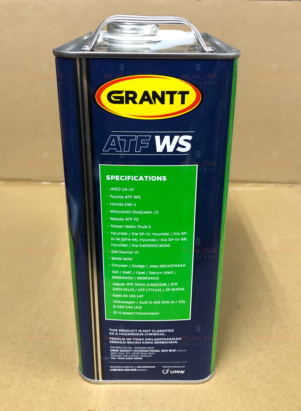 4L GRANTT ATF WS DX-6 FULLY SYNTHETIC AUTO TRANSMISSION FLUID ATF DX-VI ...