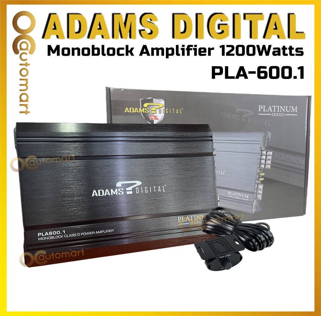 Adams Digital Class D MonoBlock Power Amplifier 1000Watt or 1200Watt ...