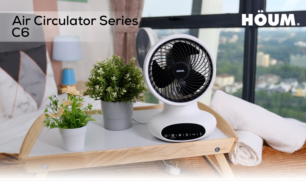 Houm C6 Smart Air Circulator Fan | 80° Oscillation Up & Down for ...