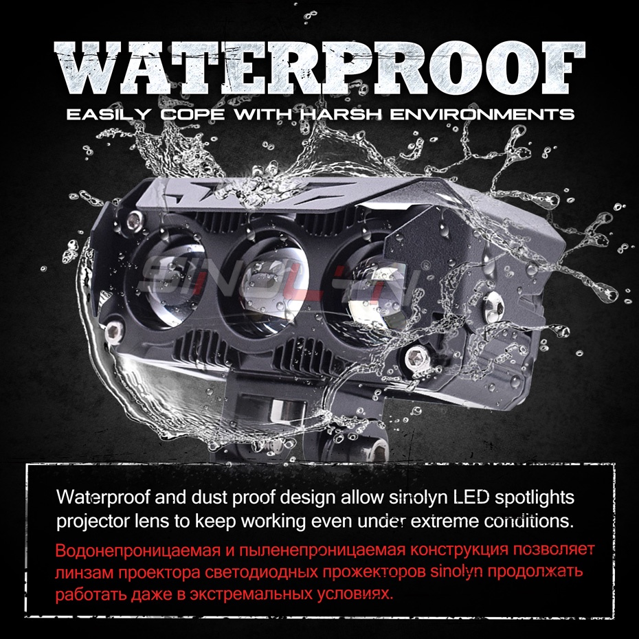 Mini Bi-LED V1 V2 V3 Projector Lenses Work Light Bar Light 12V 24V ...