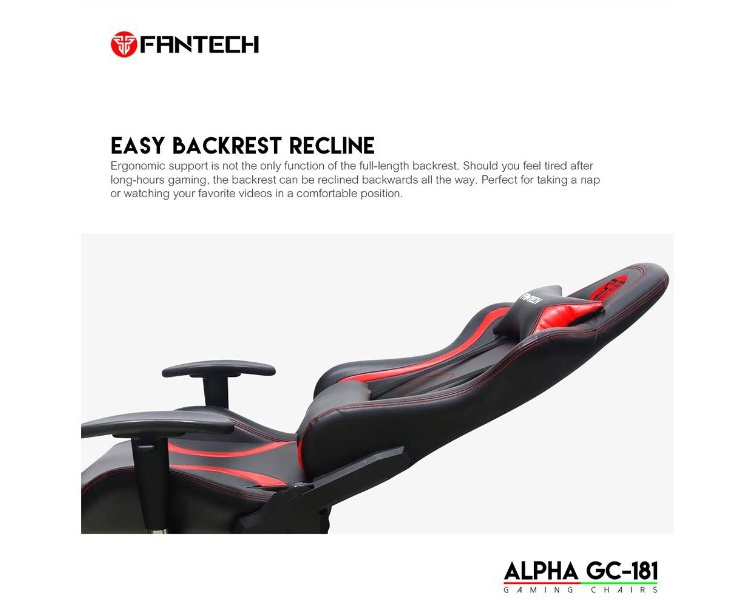 Fantech Alpha GC-181 SEAT GAMING CHAIR (Green/Red) (GC181) | Shopee ...