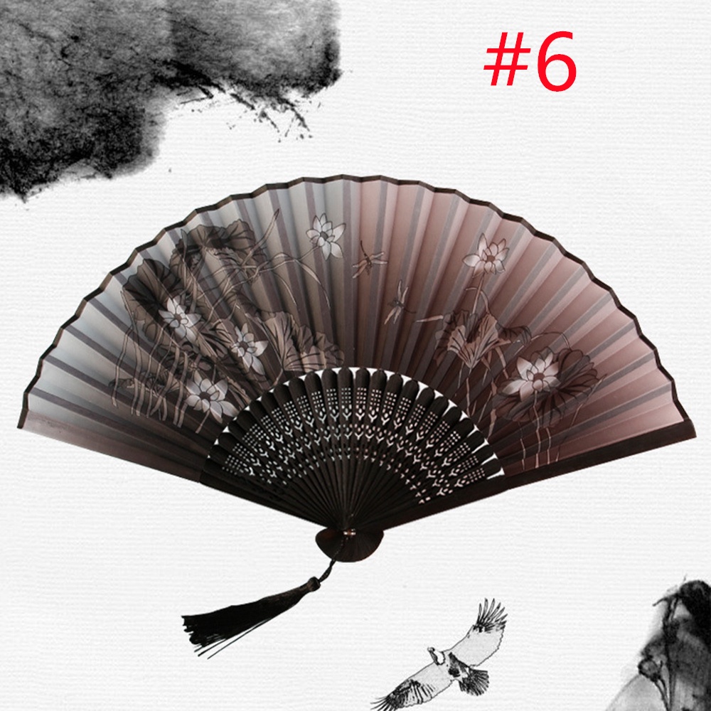 Folding fan bamboo ancient fan Hanfu Chinese style small fan | Shopee ...