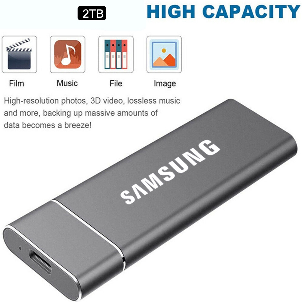 SSD Samsung External Hard Disk Drive 16TB/30TB USB3.1 Hard Disk ...