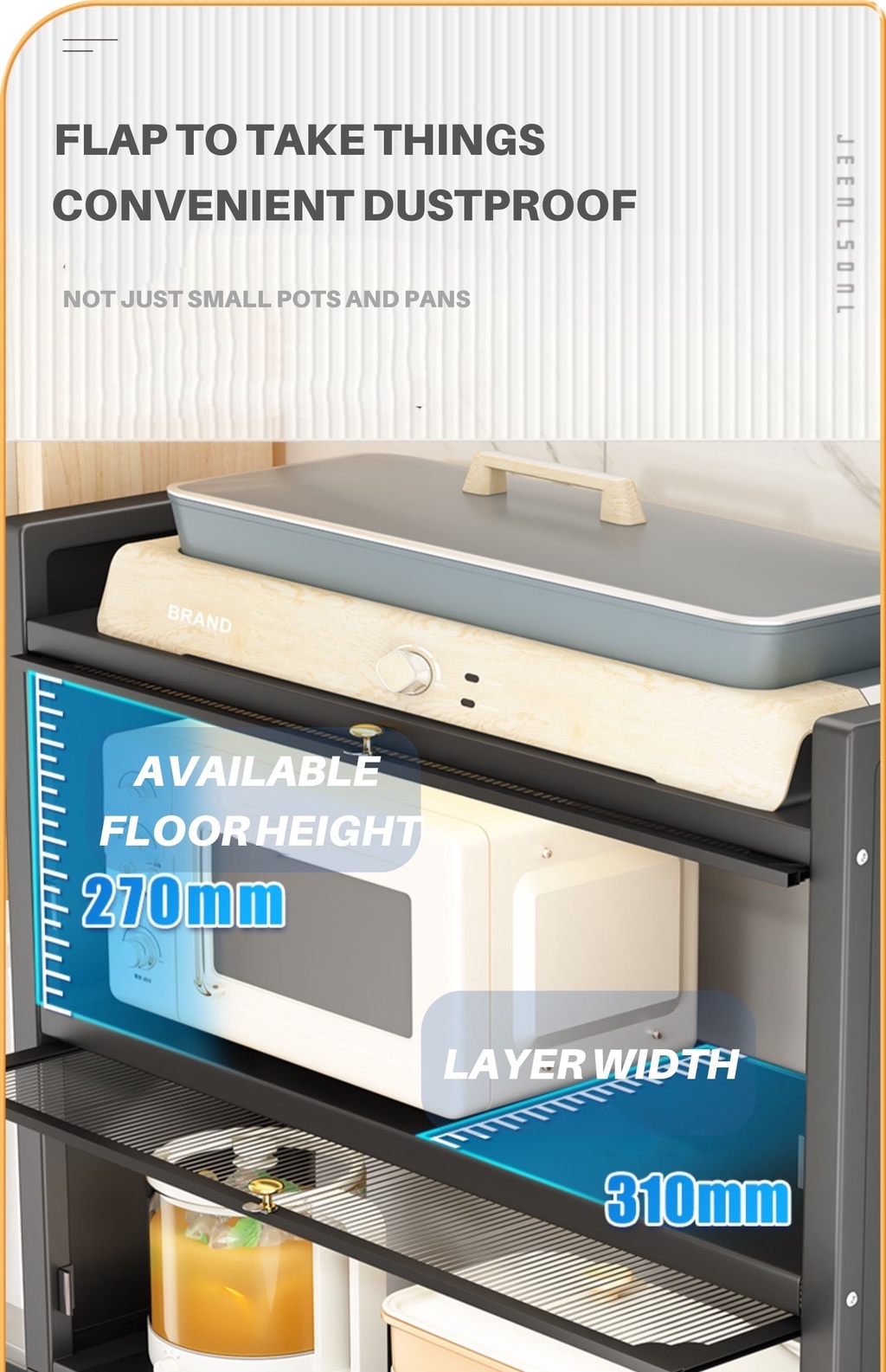 Rak Dapur Kabinet Kitchen Organizer Storage Rack Microwave Oven Self ...