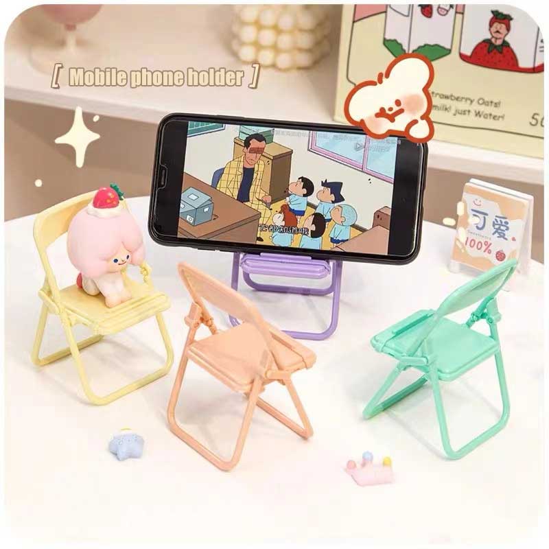 Cute Color Chair Adjustable Portable Mini Phone Holder Stand Foldable ...