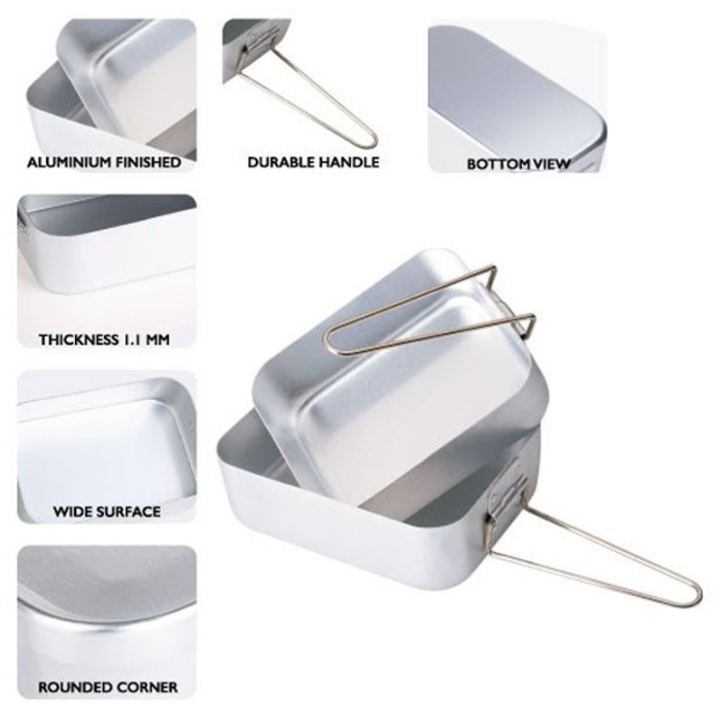 UtanKing™ 2 Pcs Camping Aluminium Messtin Mess Tin Cookware Set Memasak ...