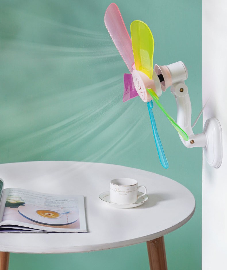 No-Drill Wall-mounted Electric Fan Hang Ceiling Fans Mute Small Wall ...