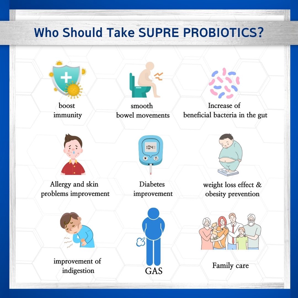 SUPRE Probiotics (益生菌）2gx30sticks for 1month (KKM Approved!) | Shopee ...