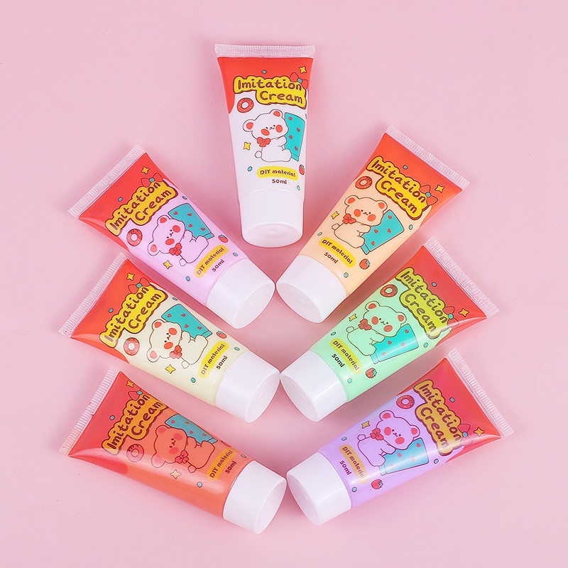10Q Imitation Cream with Piping Nozzles Tips Fake Adhesive Whipping ...