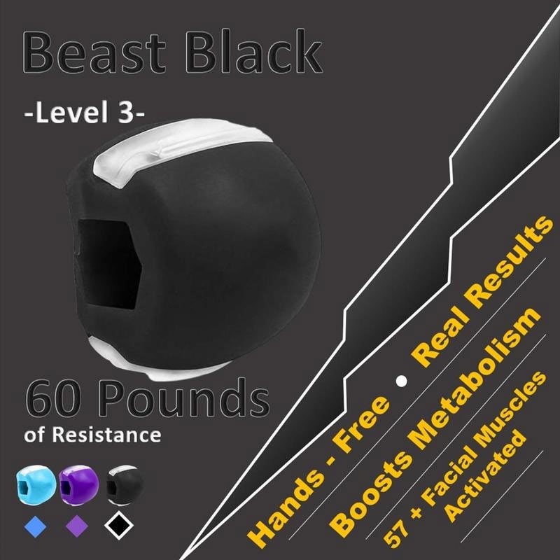 Face jaw Exercise Jawline Ball facial Muscle Fitness Ball Neck Face ...