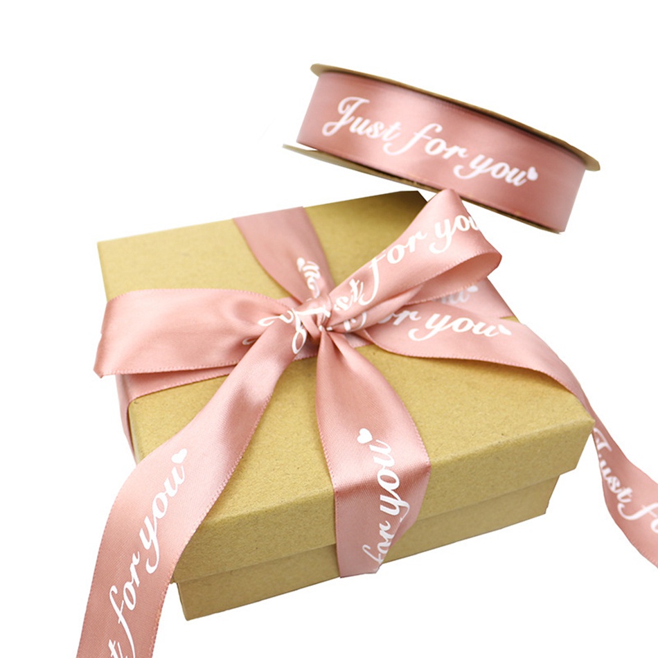 10 Meters 25mm Just for You Silk Satin Ribbon Gift Bows for Crafts DIY ...