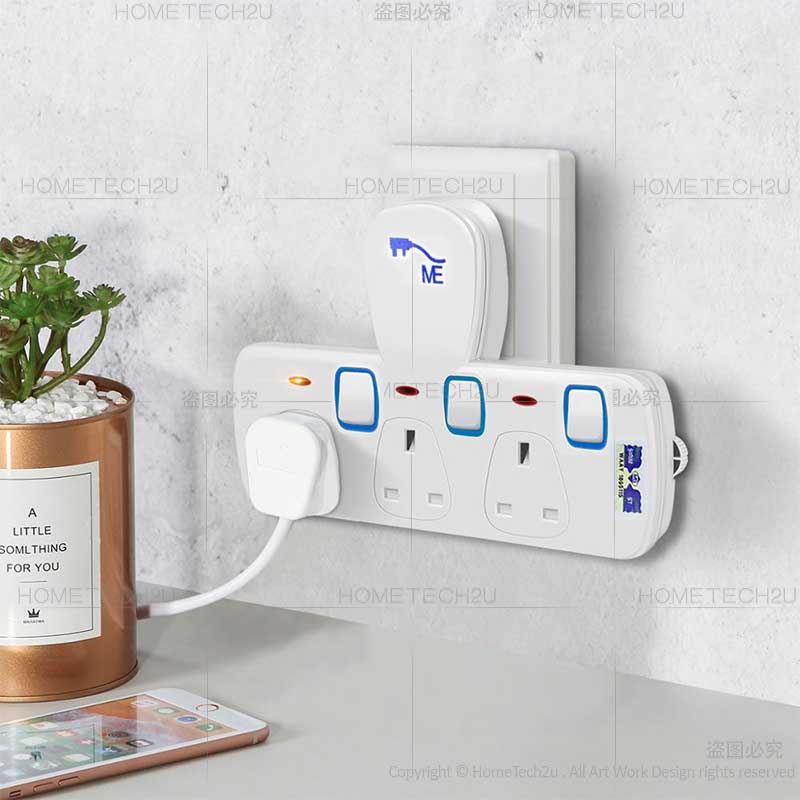 ME Wall Extension Plug Socket T-Adaport Extantion Multiple Wall Socket ...