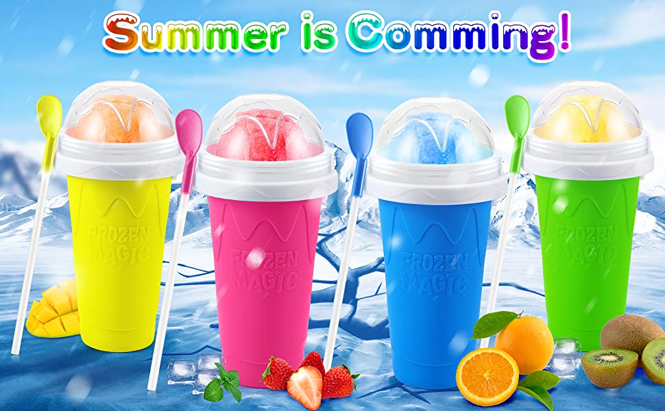 HOT WEATHER 2 minute INSTANT Slushie Slushy Cup Slush Maker Smoothies ...